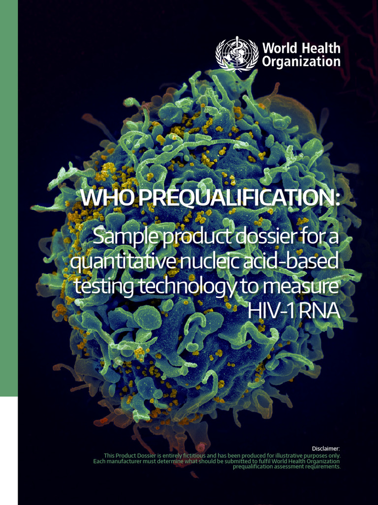 WHO PQ Sample Product Dossier | PDF | Assay | Verification And Validation