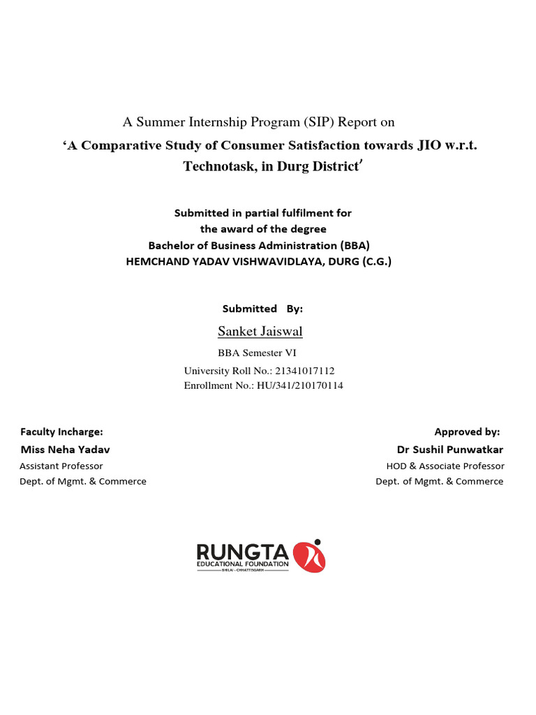 Sanket Project | PDF | Customer Satisfaction | Gsm