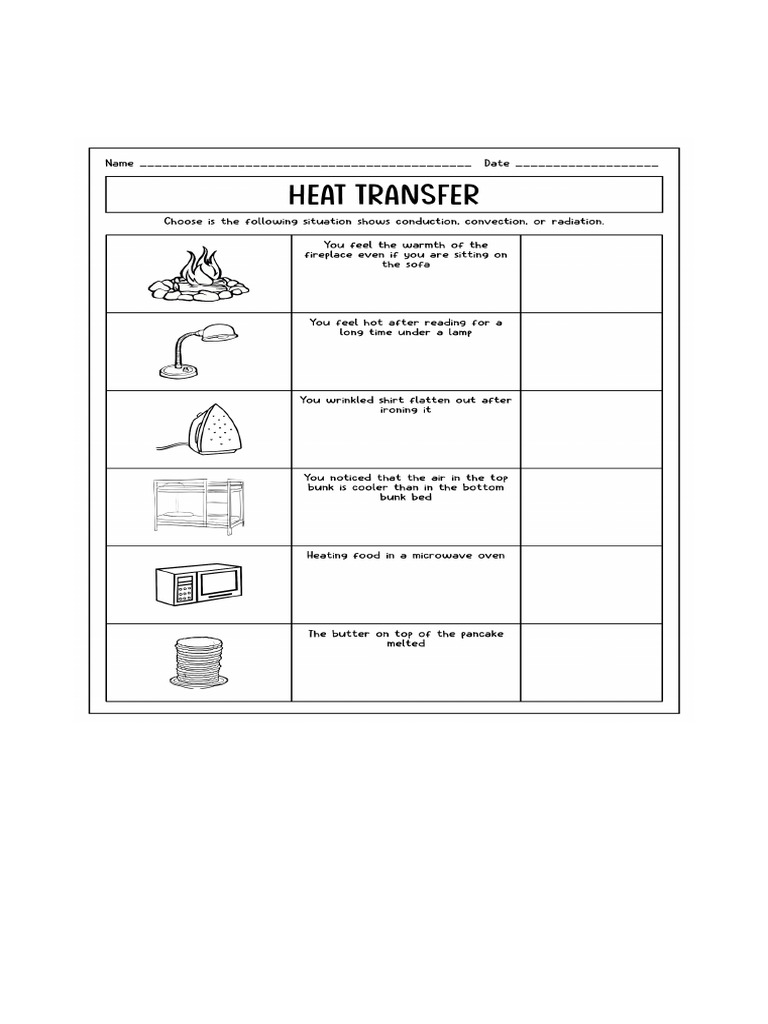 Heat Energy Transfer Worksheet 370.Png | PDF