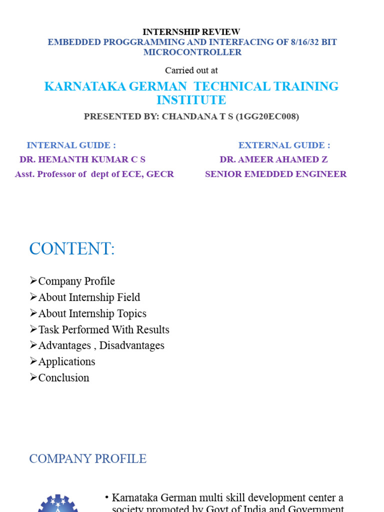 Internship | PDF | Embedded System | Microcontroller