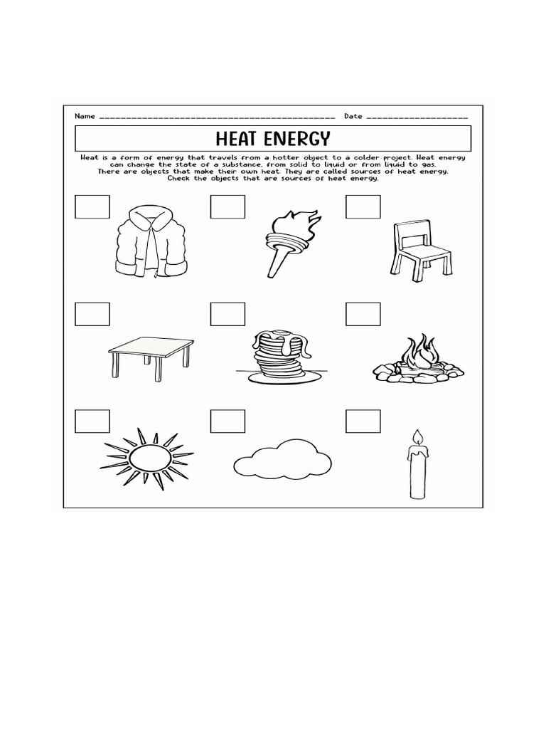 Printablee.com Forms of Heat Energy Worksheet 371.Jpg | PDF