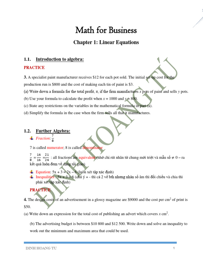 Midterm Revision | PDF | Equations | Interest
