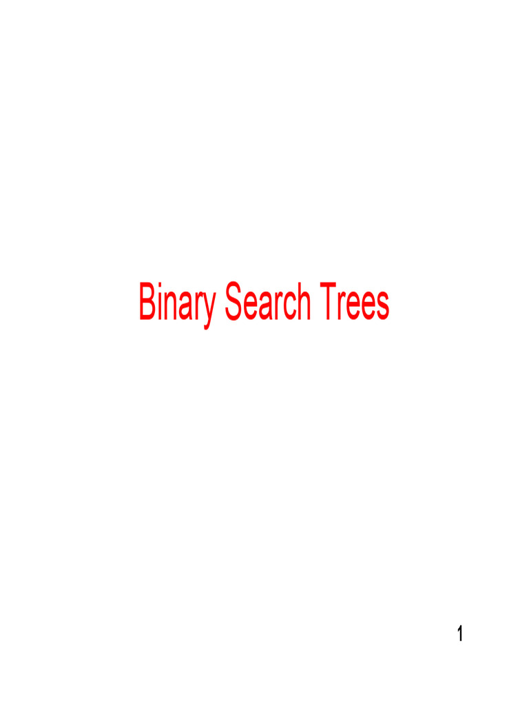 7_binary_search_trees | PDF | Computer Programming | Algorithms And Data Structures