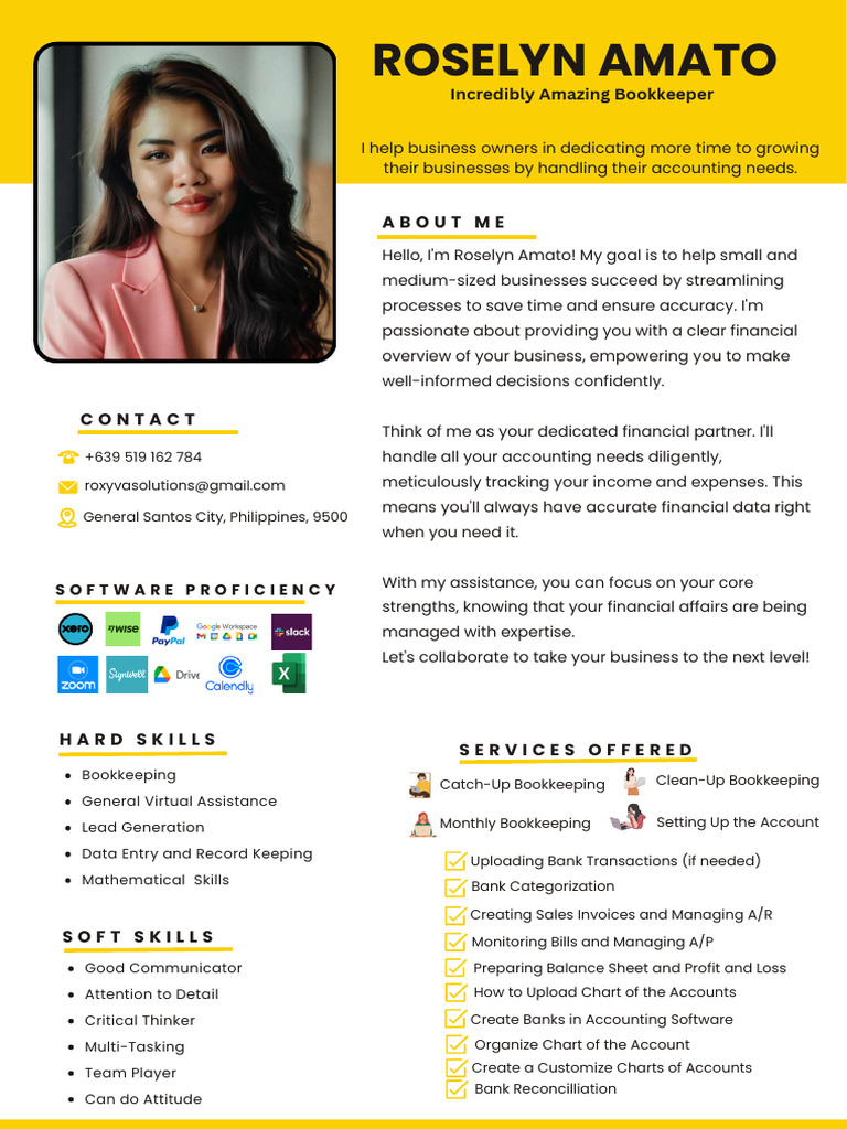 AMATO, ROSELYN L. RESUME | PDF | Bookkeeping | Business