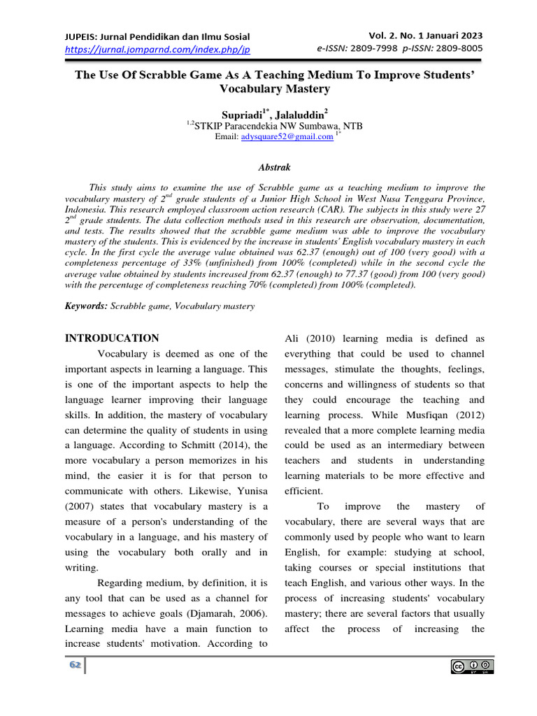 7 +supriadi | PDF | Vocabulary | Teachers