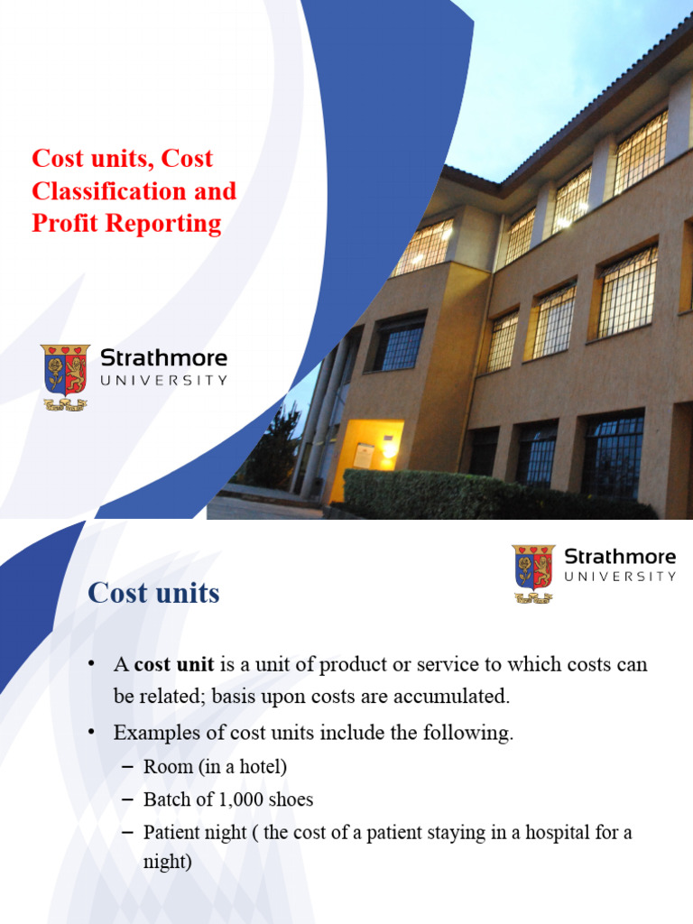 Cost Unit Classification and Examples | PDF | Cost Of Goods Sold | Cost