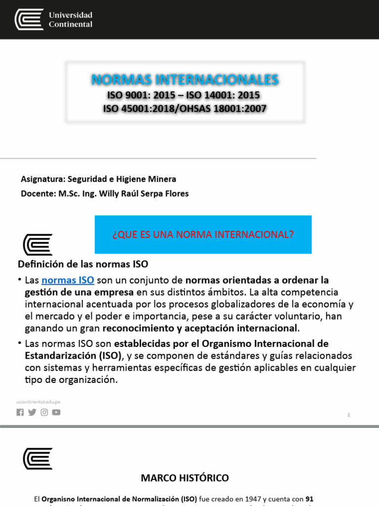 PPT 6 Normas Internacionales ISO | PDF | Business | Calidad (comercial)