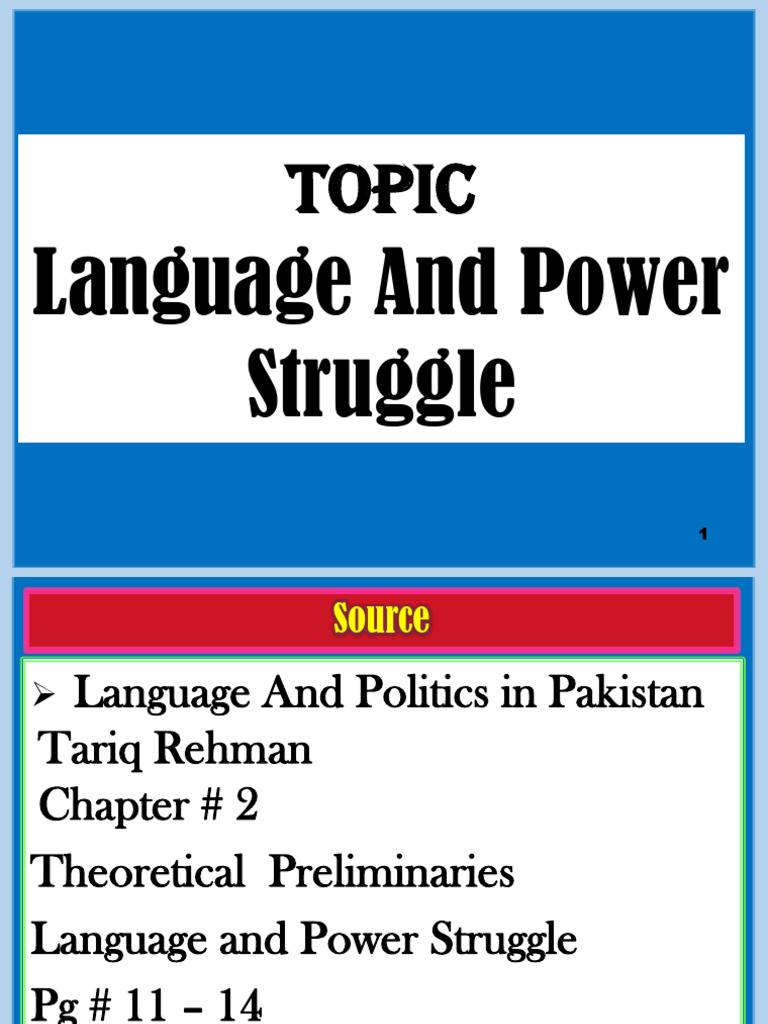 Language and Power Struggle | PDF | Political Science | Liberal Arts Education