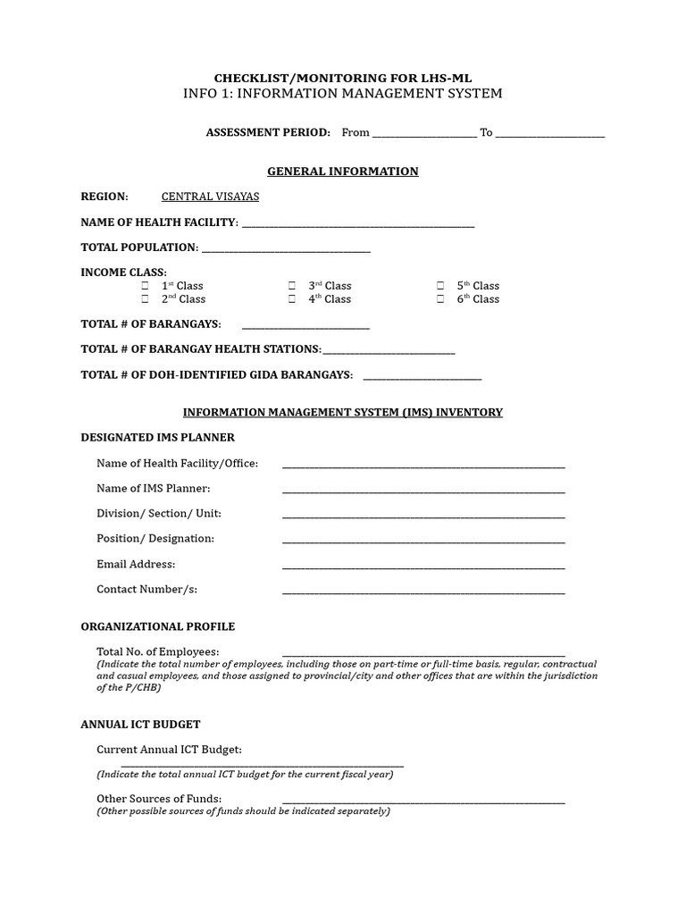 CHECKLIST-MONITORING FOR ICT | Download Free PDF | Operating System ...