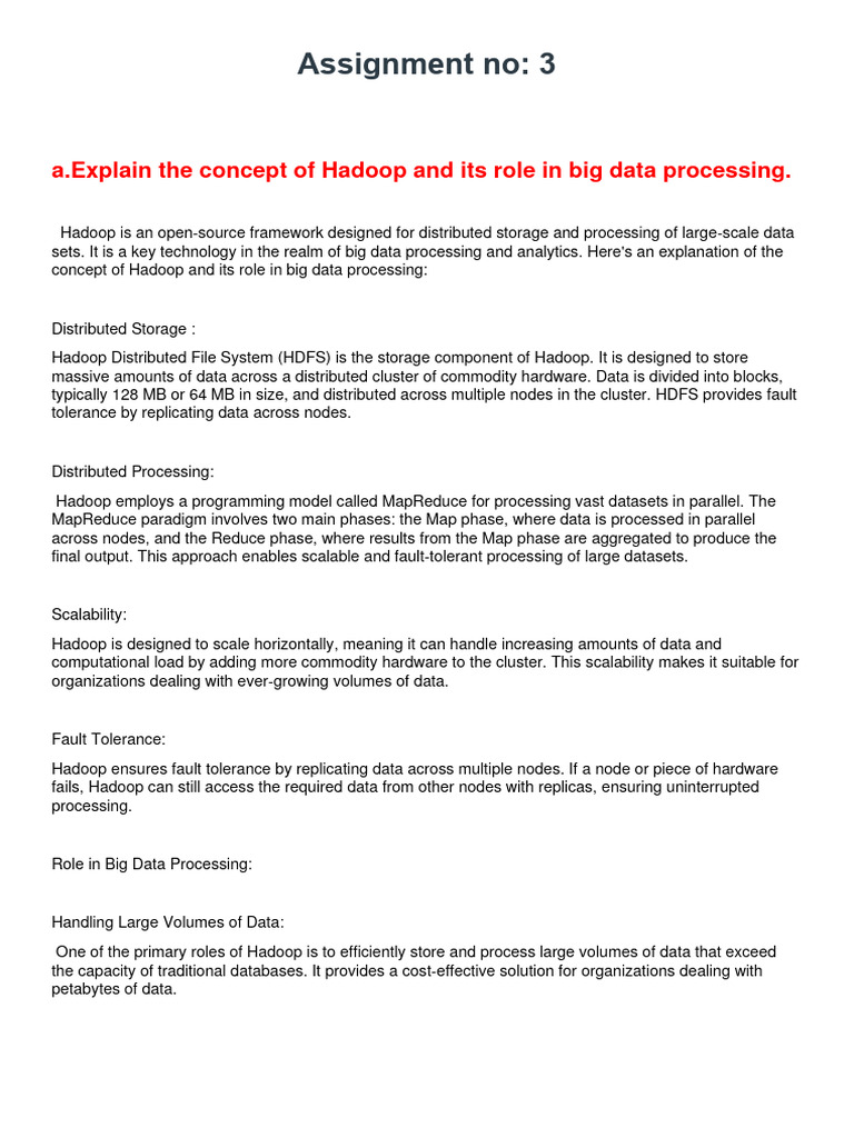 Big 3 | PDF | Apache Hadoop | Map Reduce