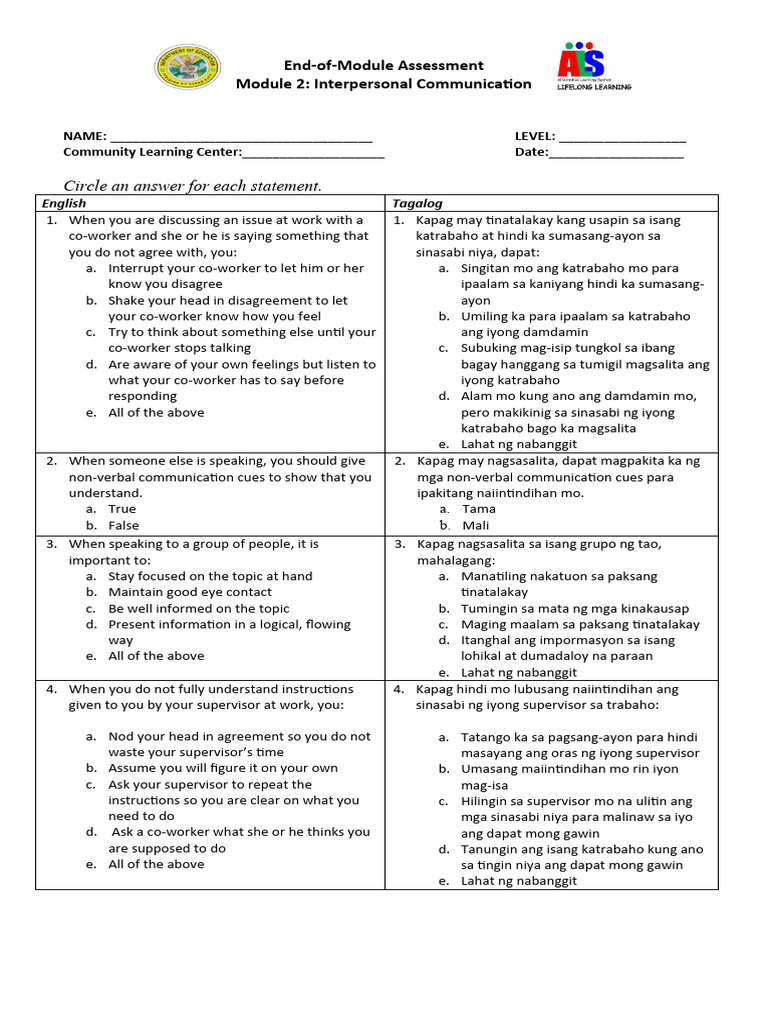 End of Module Assessment 2 | PDF