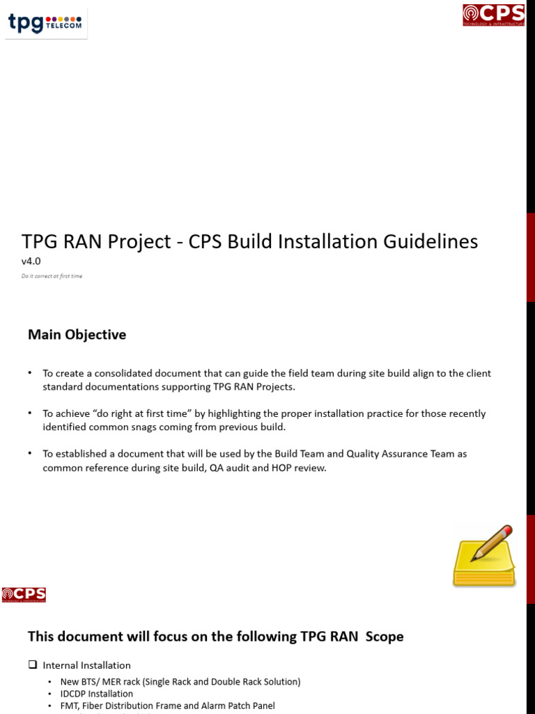 TPG RAN Installation Guide | PDF | Power Supply | Optical Fiber