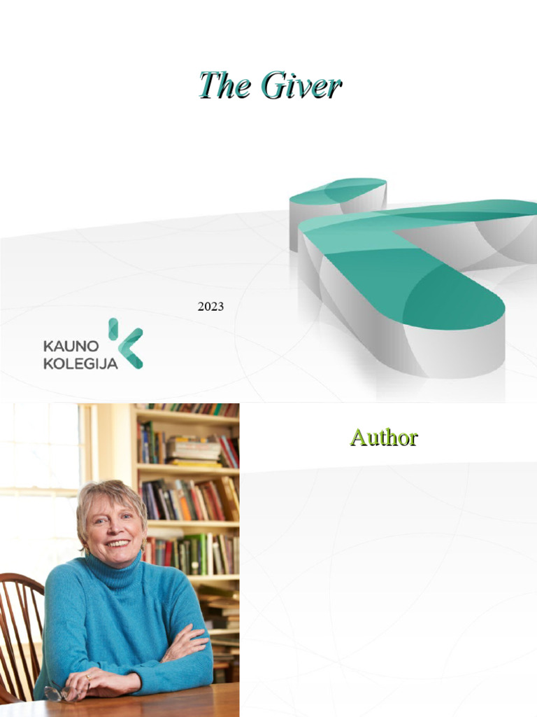 English Book Presentation | PDF | The Giver