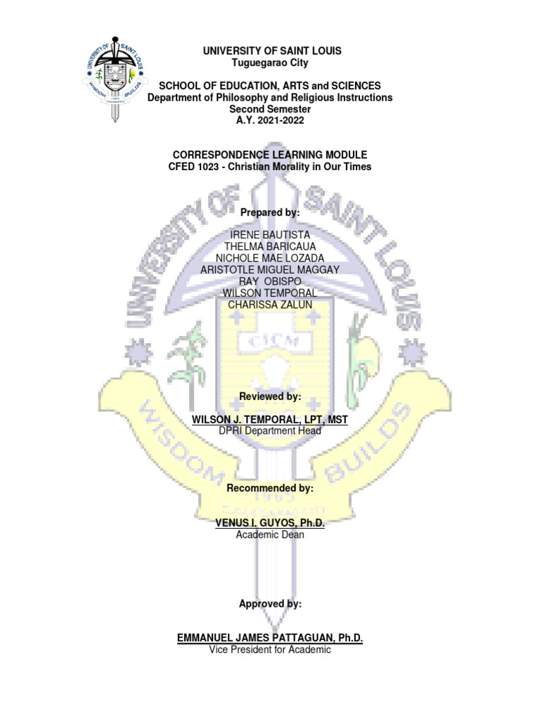 Cfed 1023 Module Week 6 | PDF | Intention | Habits