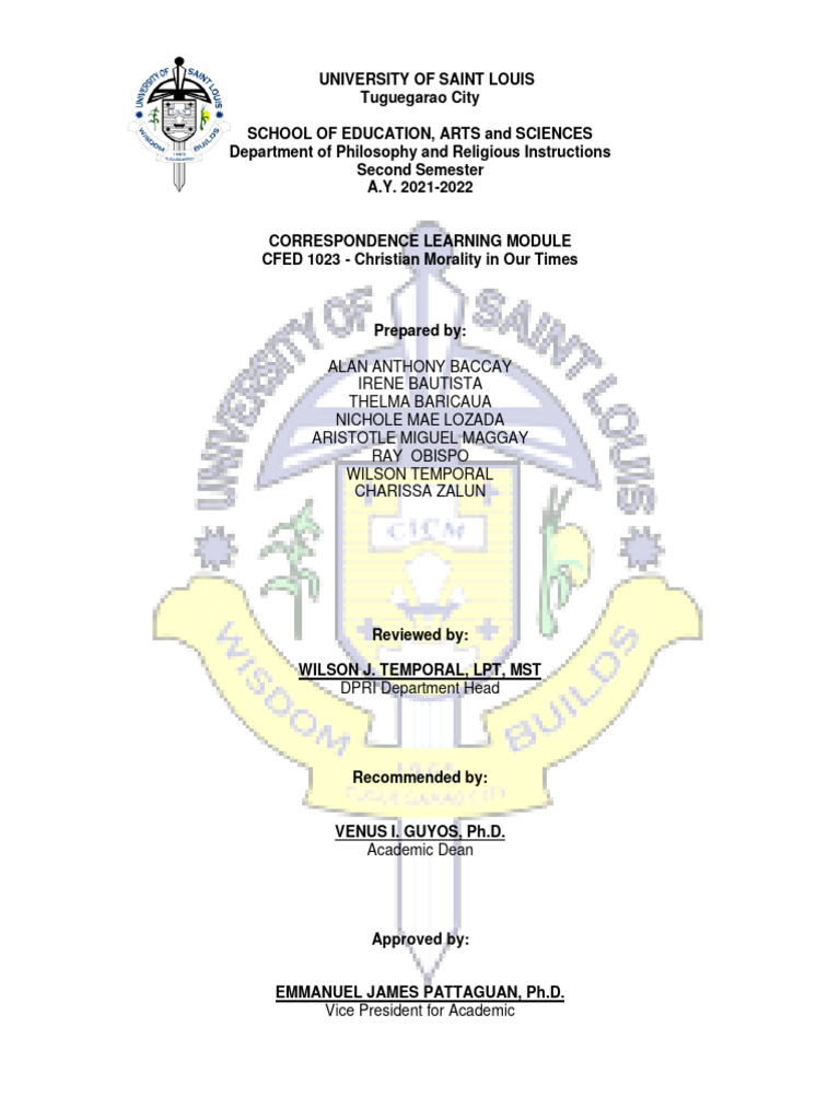 Cfed 1023 Module Week 9 | Download Free PDF | Ten Commandments | God