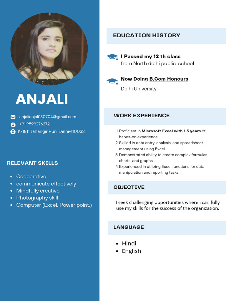 Anjali CV | PDF