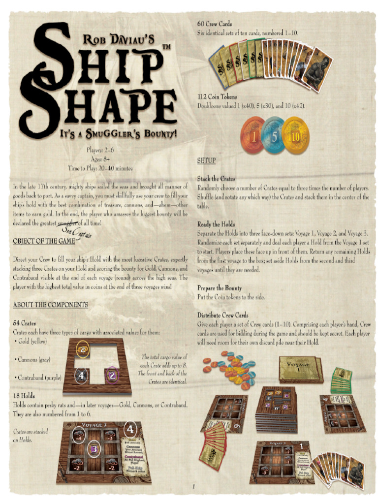 ShipShape Rules | PDF