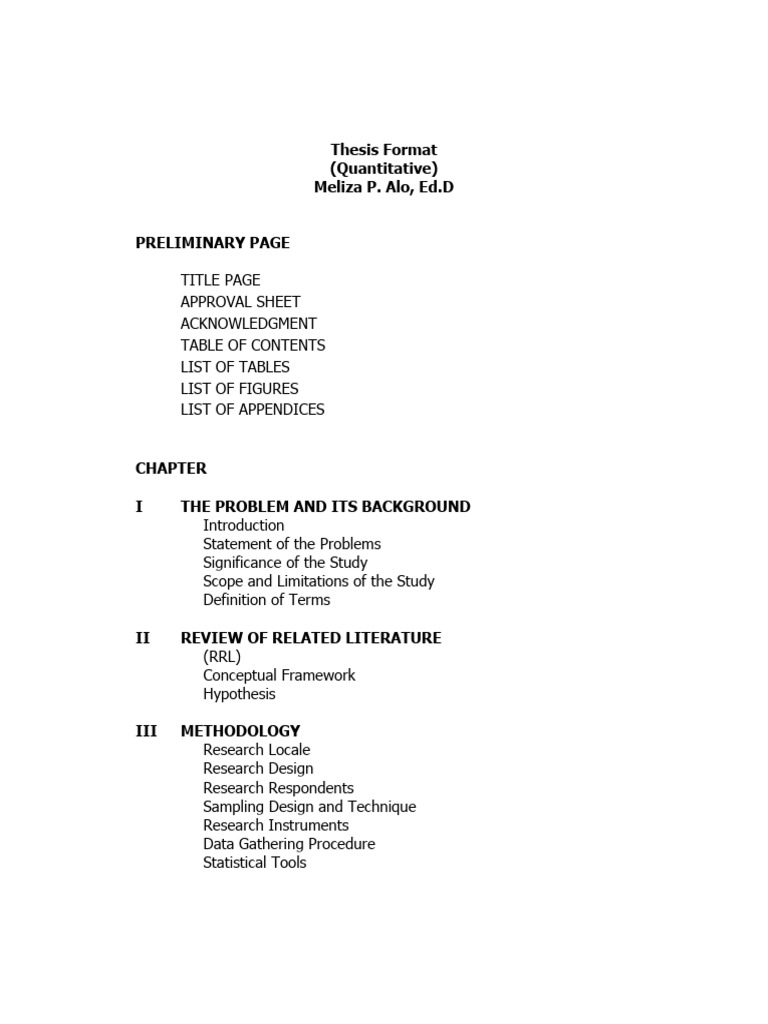 ALO Thesis-Format Quantitative-2024 | PDF | Sampling (Statistics) | Questionnaire