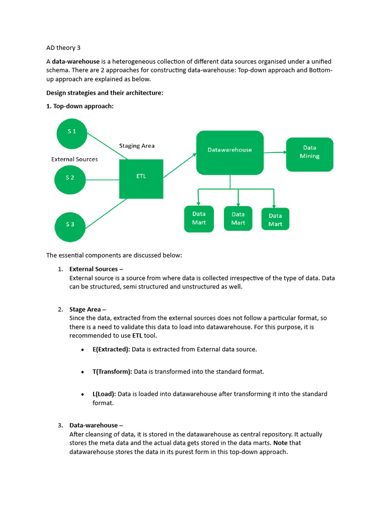 AD theory 3 | PDF | Data Warehouse | Databases