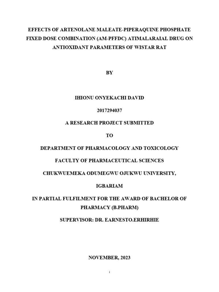 Ihionu Dvid's Preliminary - Pages2, Today | PDF | Dose (Biochemistry ...