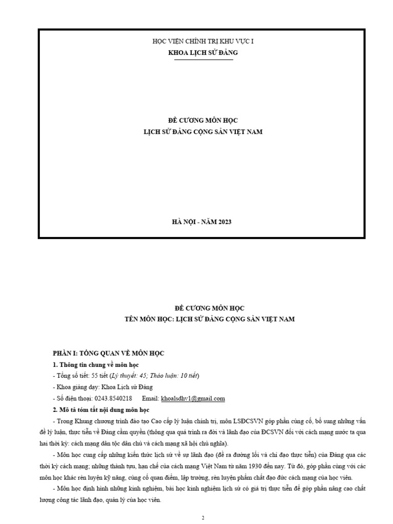 E. DE CUONG MON LICH SU DANG CSVN | PDF