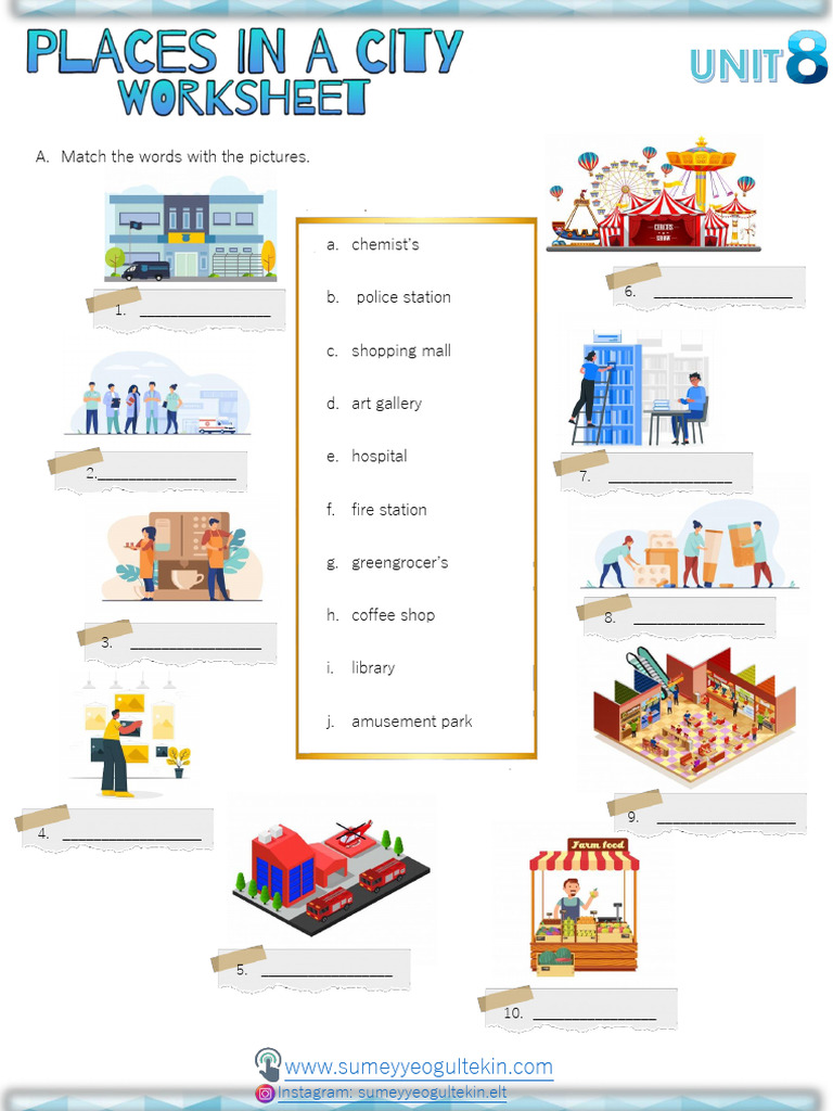 Public Buildings Worksheet Activity | PDF