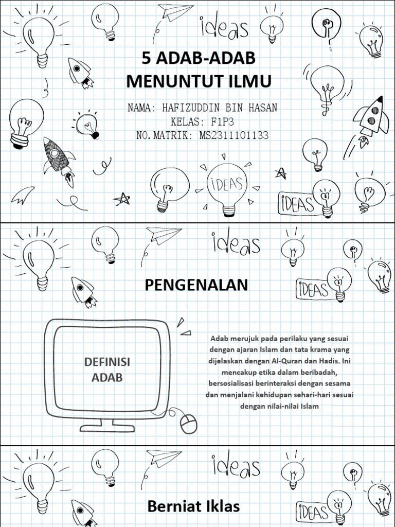 5 Adab-Adab Menuntut Ilmu | PDF | Agama & Spiritualitas