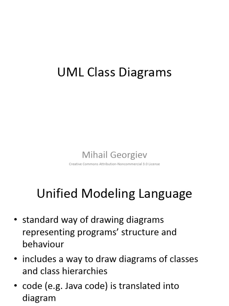 UML Class Diagrams: Mihail Georgiev | Download Free PDF | Class ...