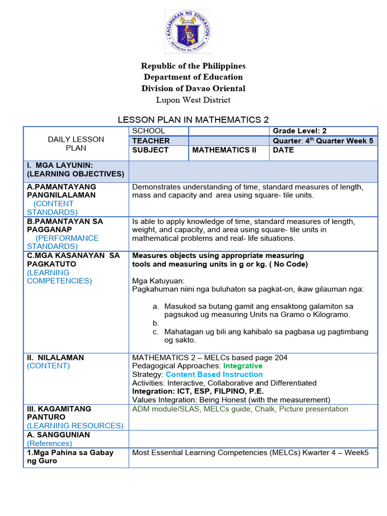 Math2 Dlp.q4 | PDF