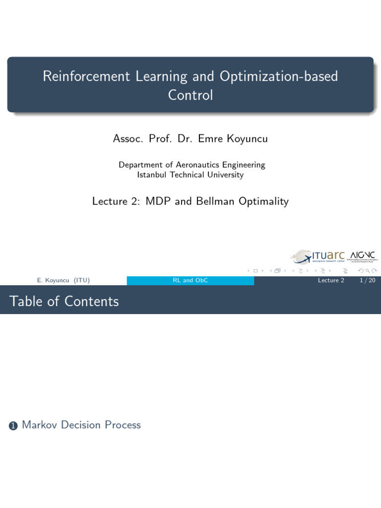 RL and ObC Lecture 2 | PDF | Applied Mathematics | Mathematics