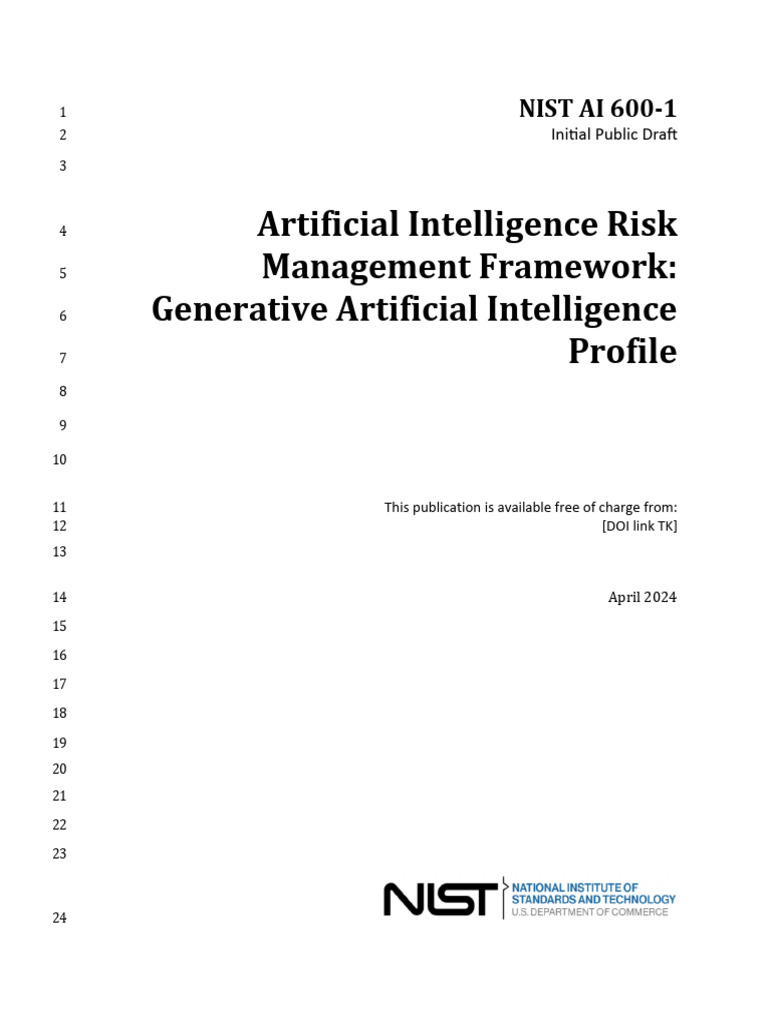 NIST AI Risk Management: GAI Profile | PDF | Computer Security | Security