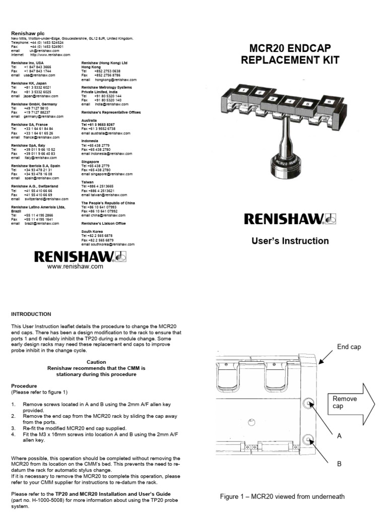H-1000-4018 MCR20 Endcap Replacement Kit | PDF