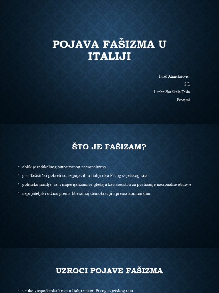 Pojava Fašizma U Italiji | PDF