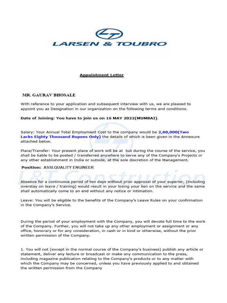 CLAVIANA Larsen Joining Letter | PDF | Common Law | Justice