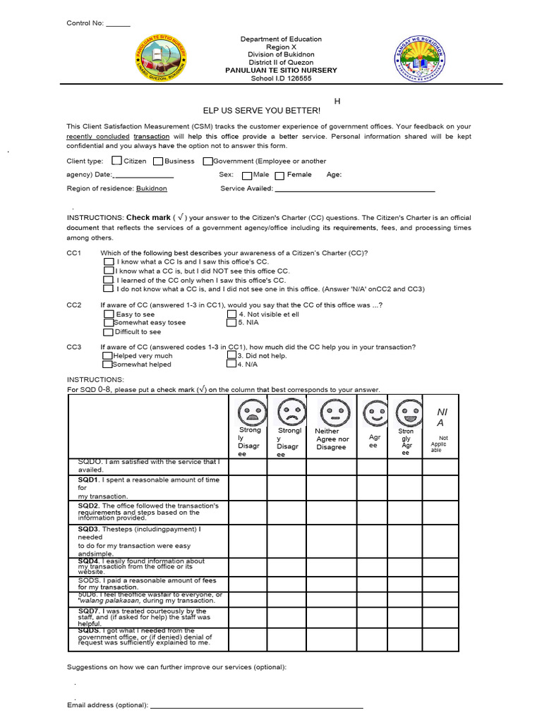 CSM FORM_SCHOOL | PDF