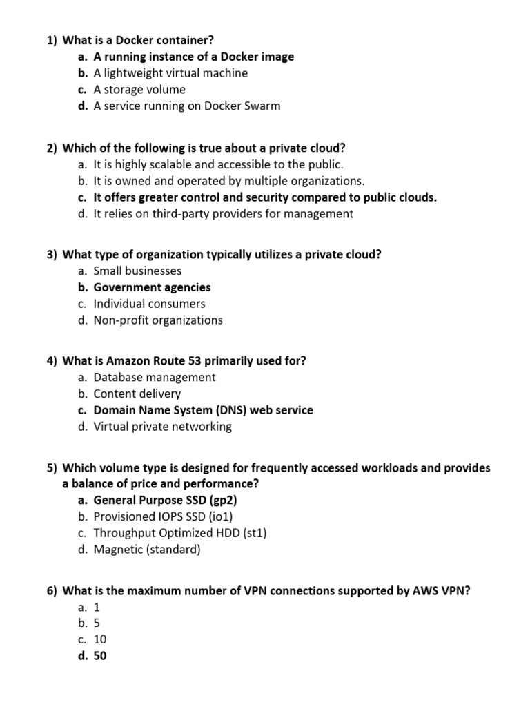 ST-2 Sample MCQ | PDF | Cloud Computing | Amazon Web Services