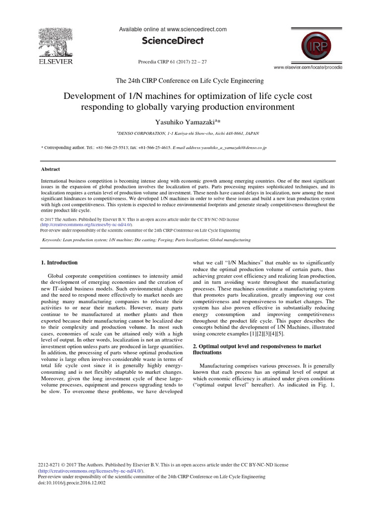 Sciencedirect | PDF | Forging | Life Cycle Assessment
