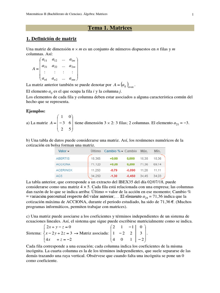 Matrices JMM | Descargar gratis PDF | Matriz (Matemáticas) | Ecuaciones