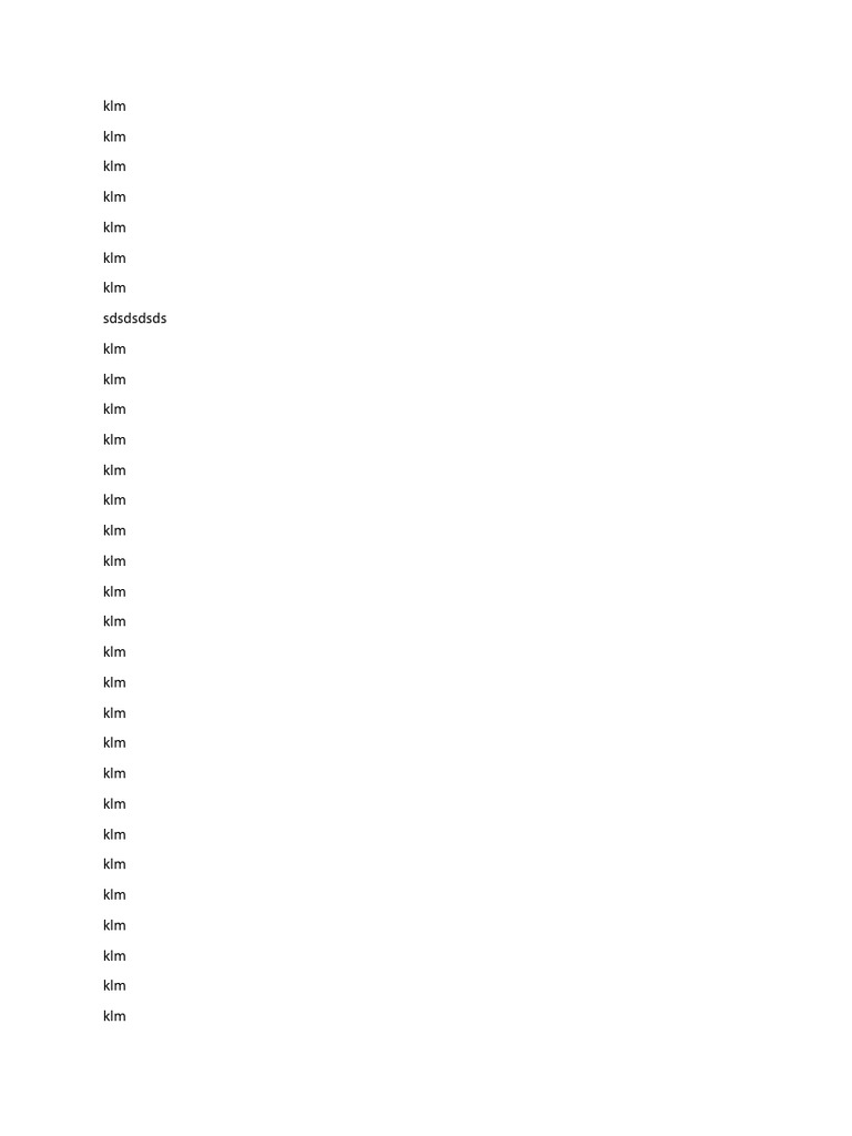 KLM 1 | PDF
