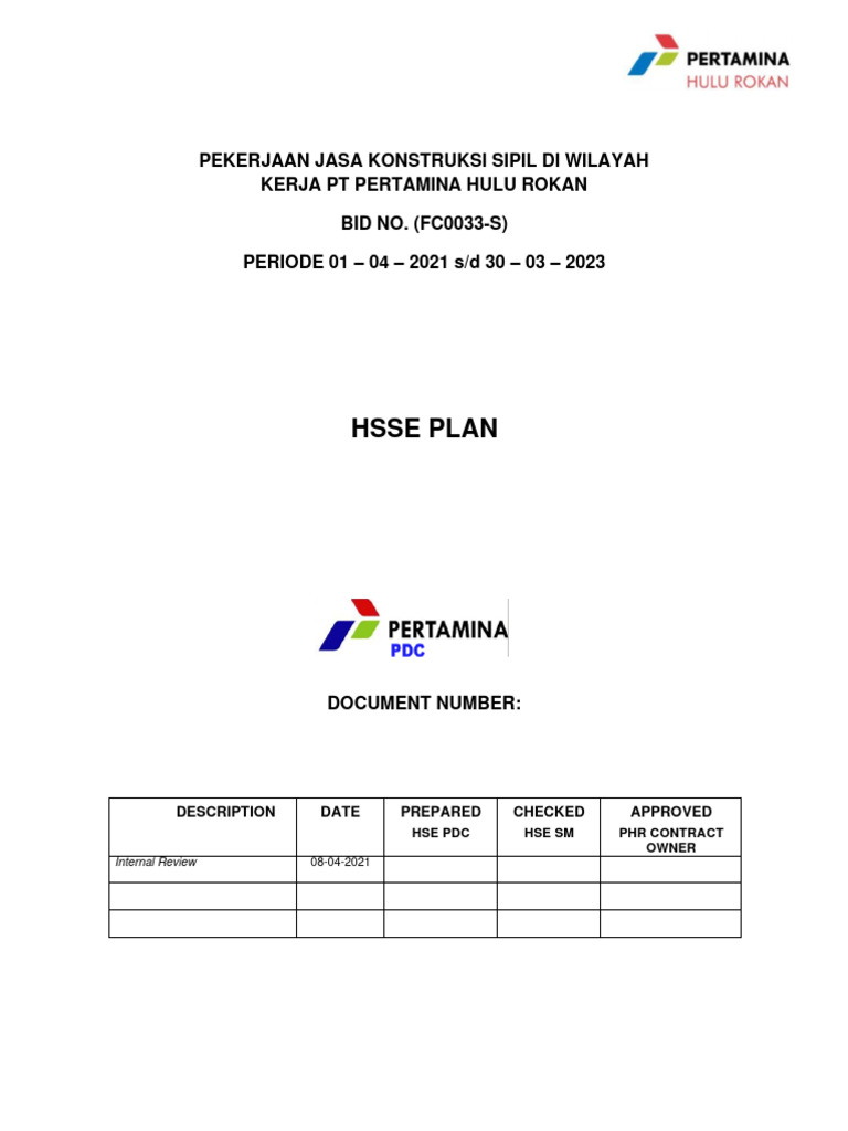 Hse-Plan Epc Site Prep PHR Rev. A | PDF