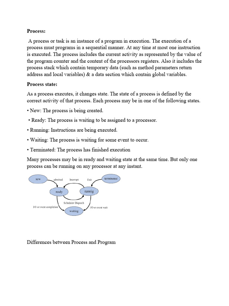 Process | PDF | Scheduling (Computing) | Process (Computing)