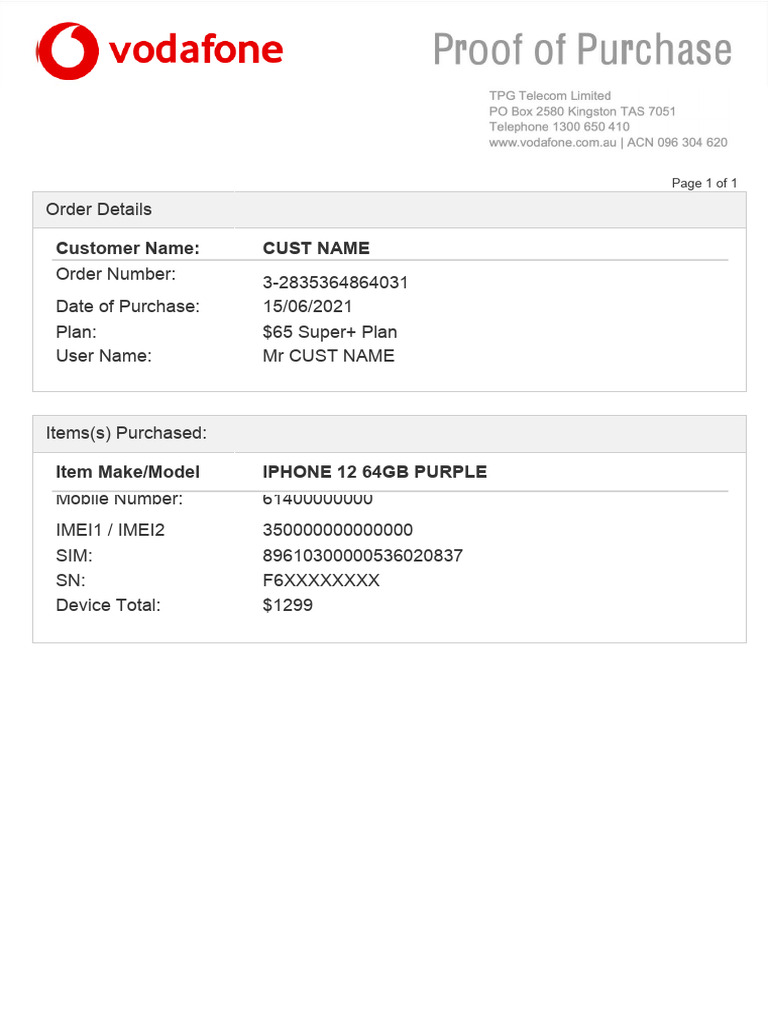 Invoice For Apple | PDF