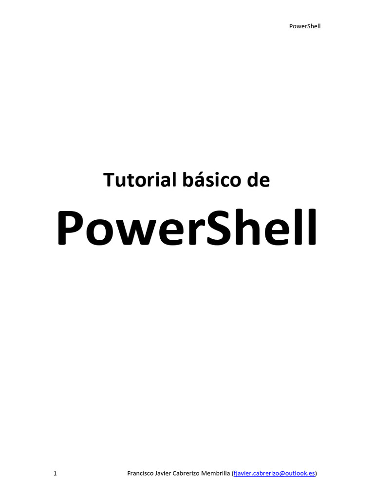 Teoría PowerShell 1 | PDF | Informática | Tecnologías de la información