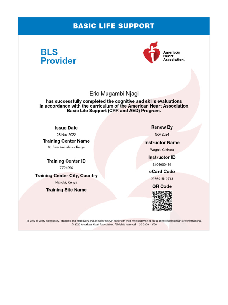 BLS Certificate | PDF