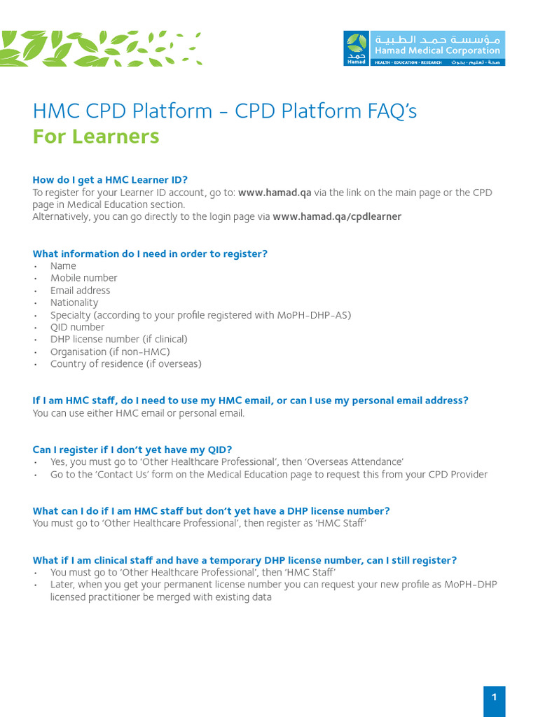 CPD Platform FAQs For Learners | PDF | Qr Code | Health Care