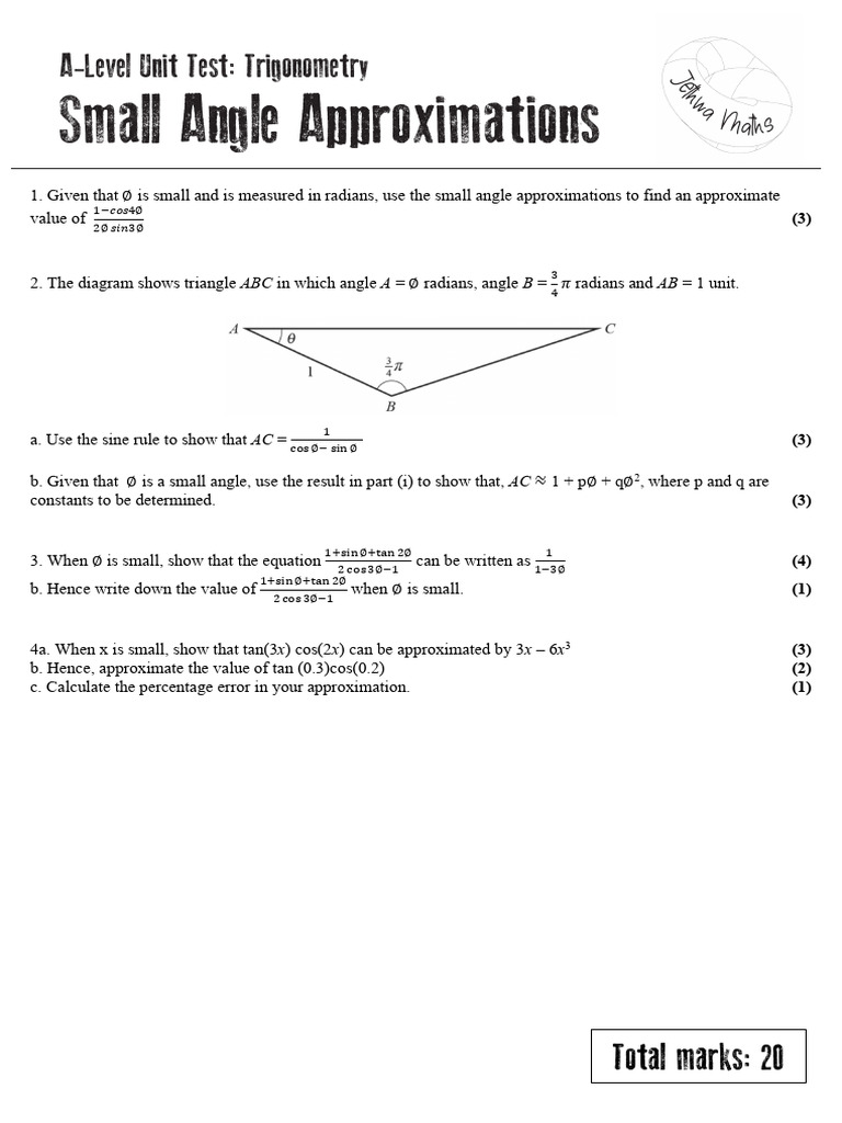 A-Level Trigonometry Unit Test | PDF | Angle | Triangle Geometry