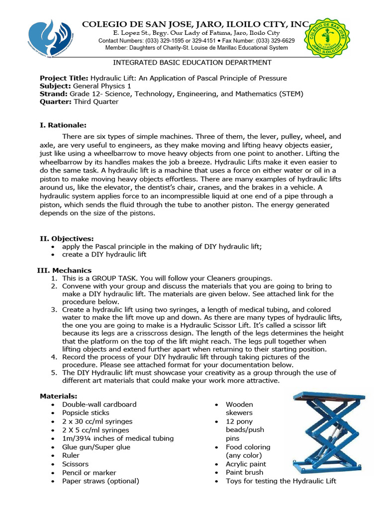 3rd Quarter Performance Task Gen Phy | Download Free PDF | Elevator ...
