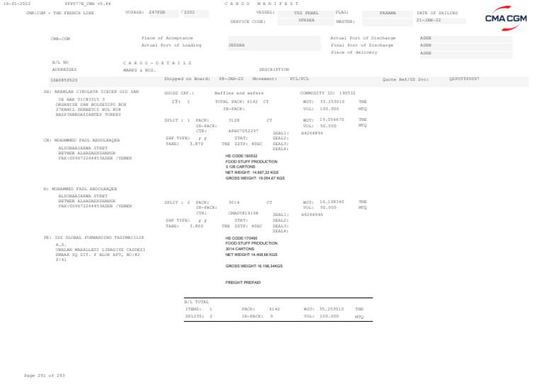 SISPI db273619 | PDF | Shipping Companies | Shipping