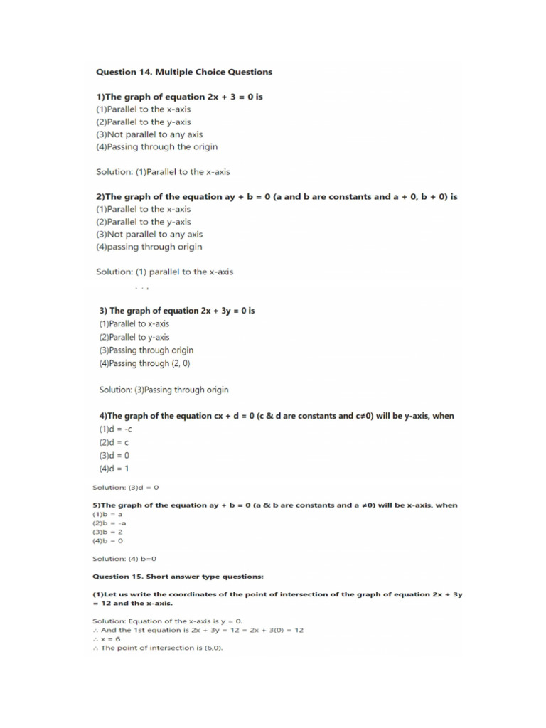 Graph MCQ ND Saq | PDF