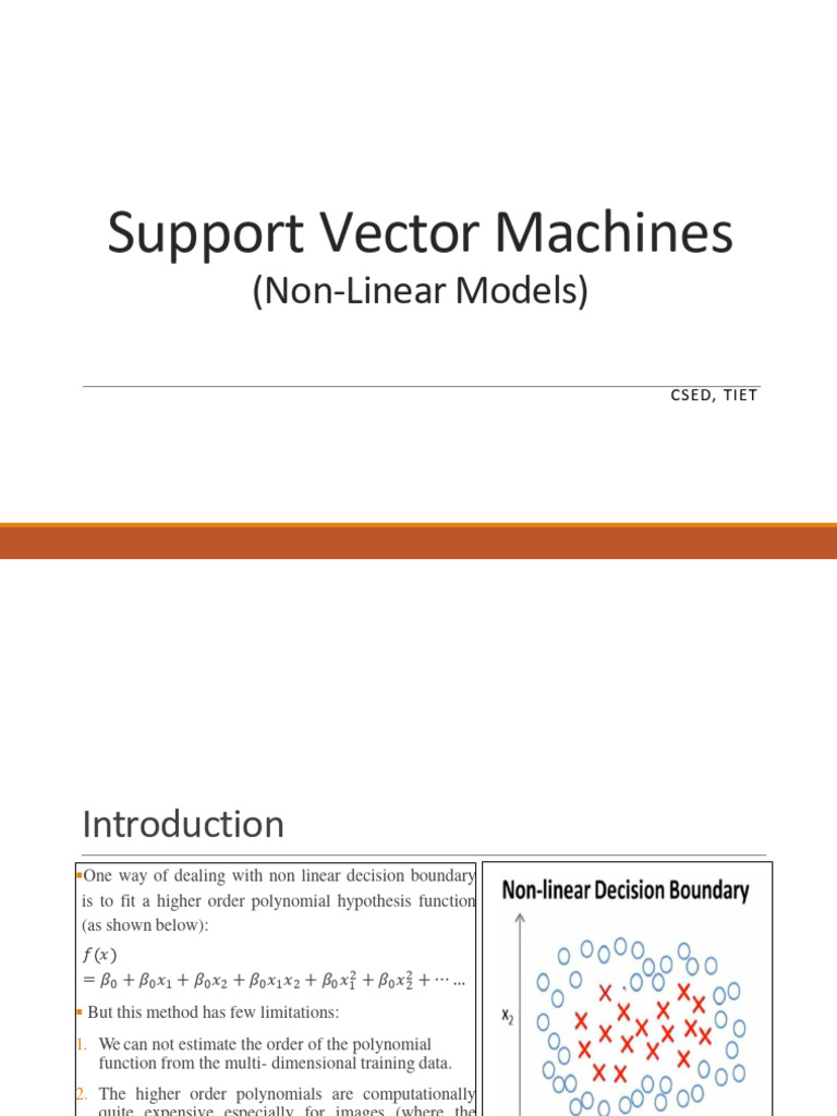 Support Vector Machines (Non Linear Models) | PDF | Support Vector Machine | Normal Distribution